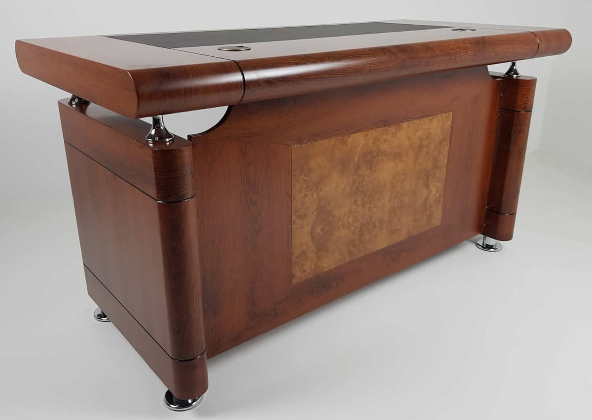 Small Medium Oak Executive Office Desk with Pedestal - 1861 | Order ...