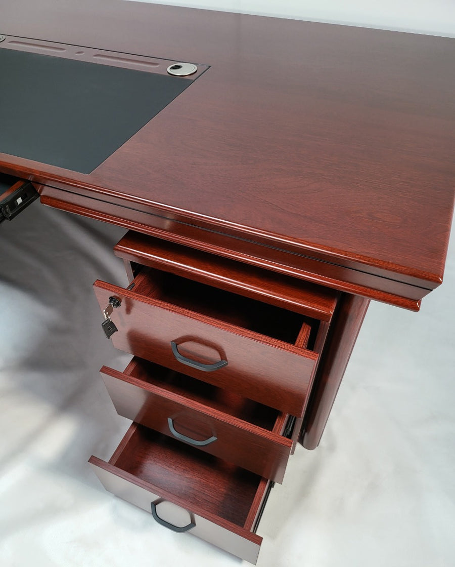 Mahogany Executive Office Desk with Pedestal and Return - 1830 – Order ...