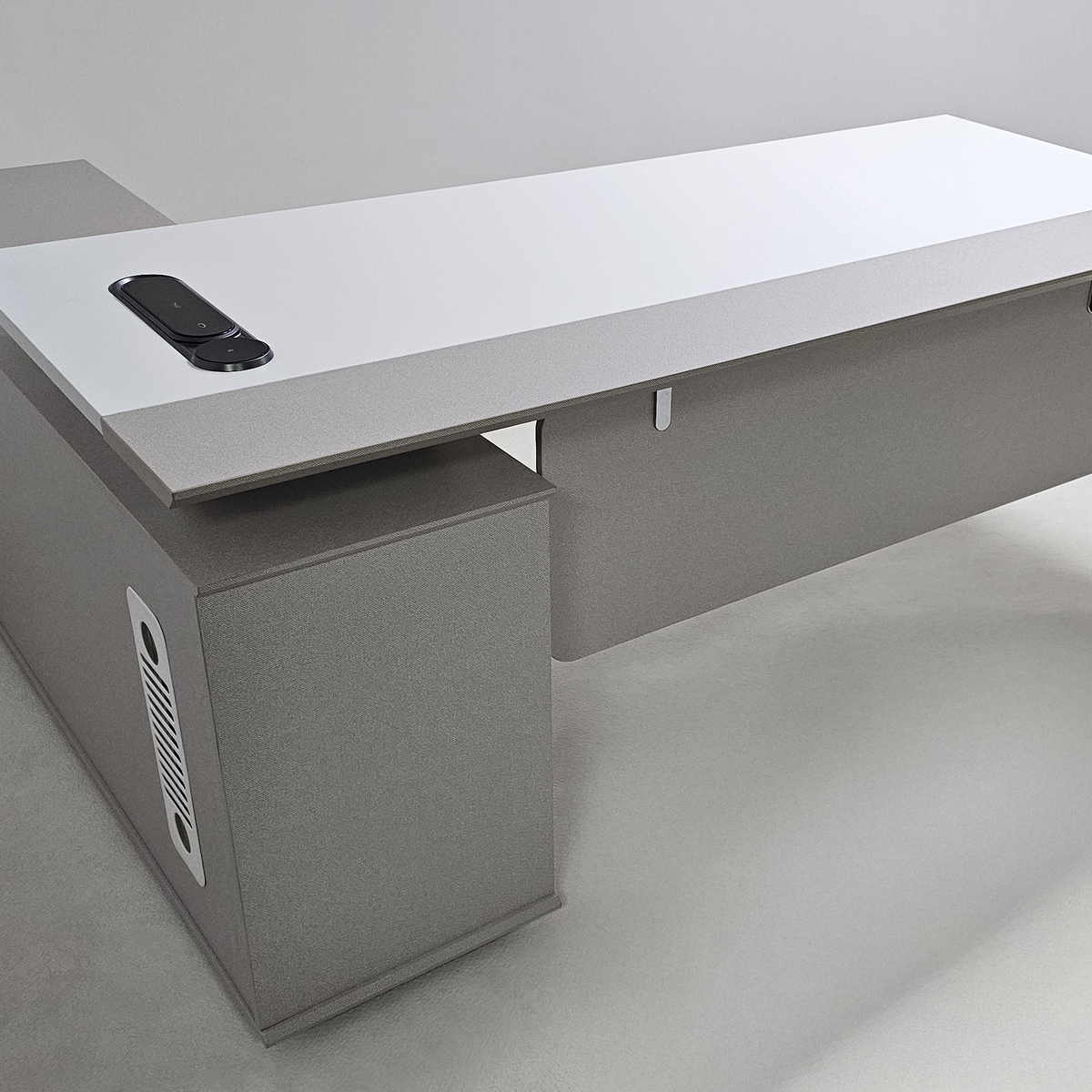 Contemporary Modern Corner Executive Office Desk with Stylish Metal Le ...