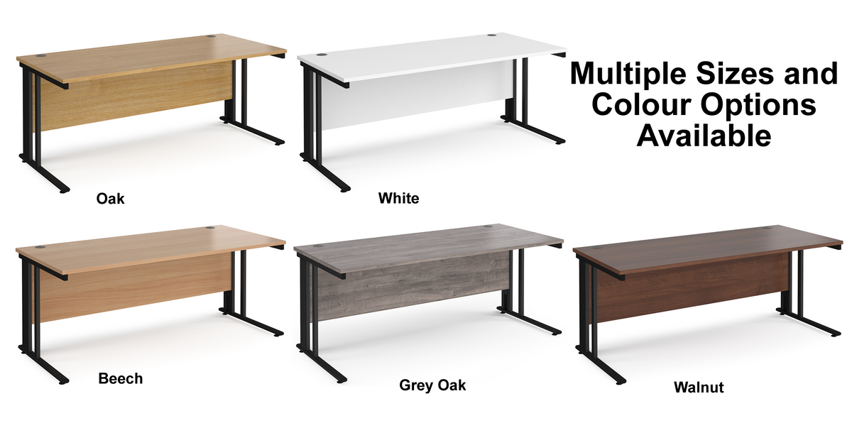 Maestro 800mm Deep Straight Cable Management Leg Office Desk – Order ...