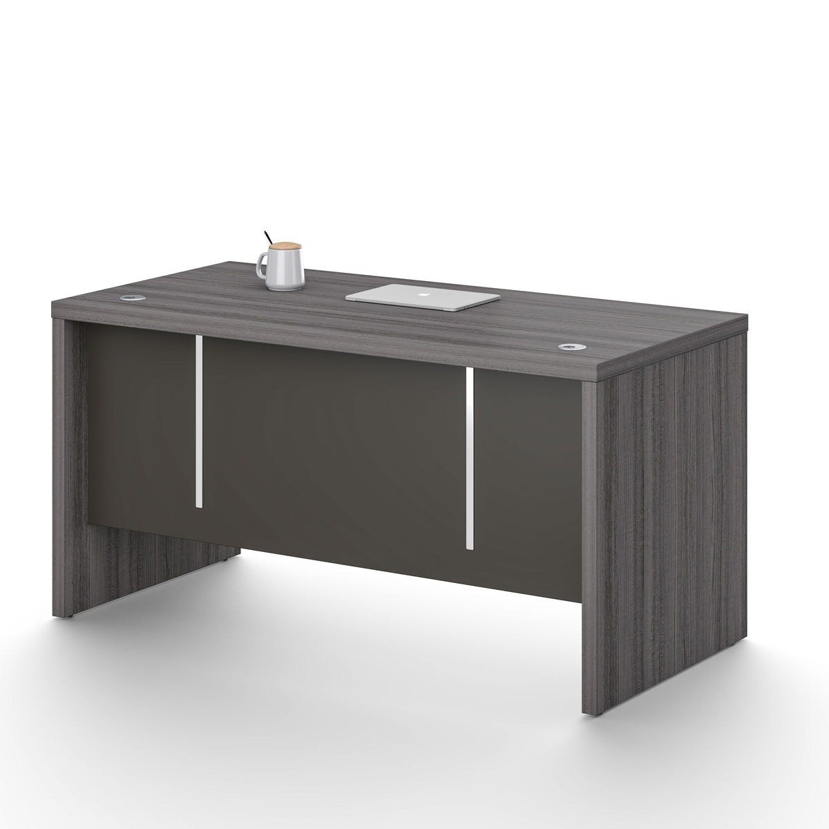 Modern Grey Oak Veneer Executive Office Desk - 1800mm - DG17-D18GR ...