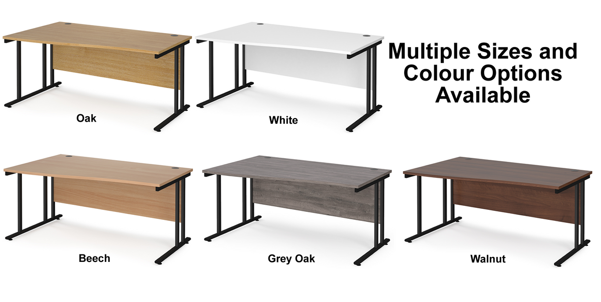 Maestro Cantilever Leg Left Hand Wave Office Desk – Order Office Furniture