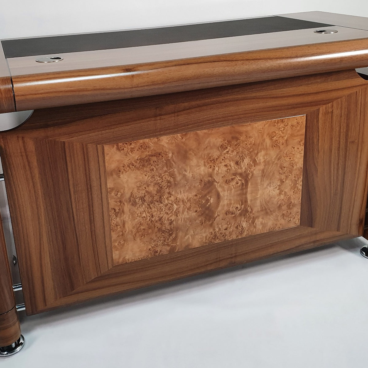 Small Light Oak Executive Office Desk with Pedestal - 1400mm - 1861 ...