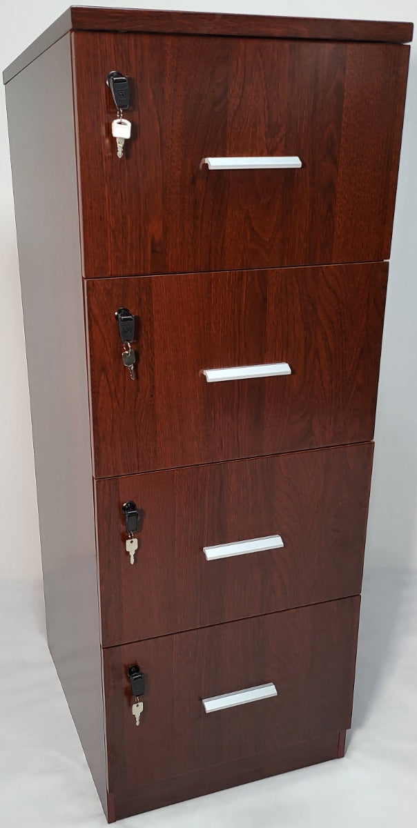 Mahogany Four Drawer Executive Filing Cabinet - AB84 – Order Office ...