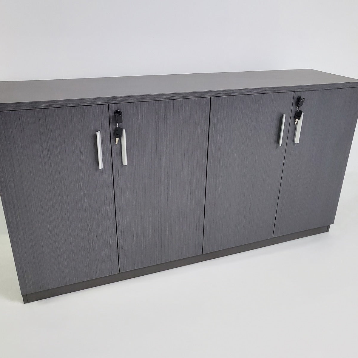 Modern 1600mm Wide Four Door Grey Oak Executive Office Cupboard - DGWK ...
